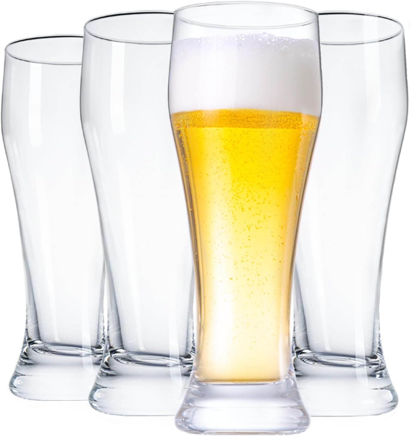 Amazon.com | Wlasss Beer Glasses Set of 4,15 oz Glasses Drinking Set ...
