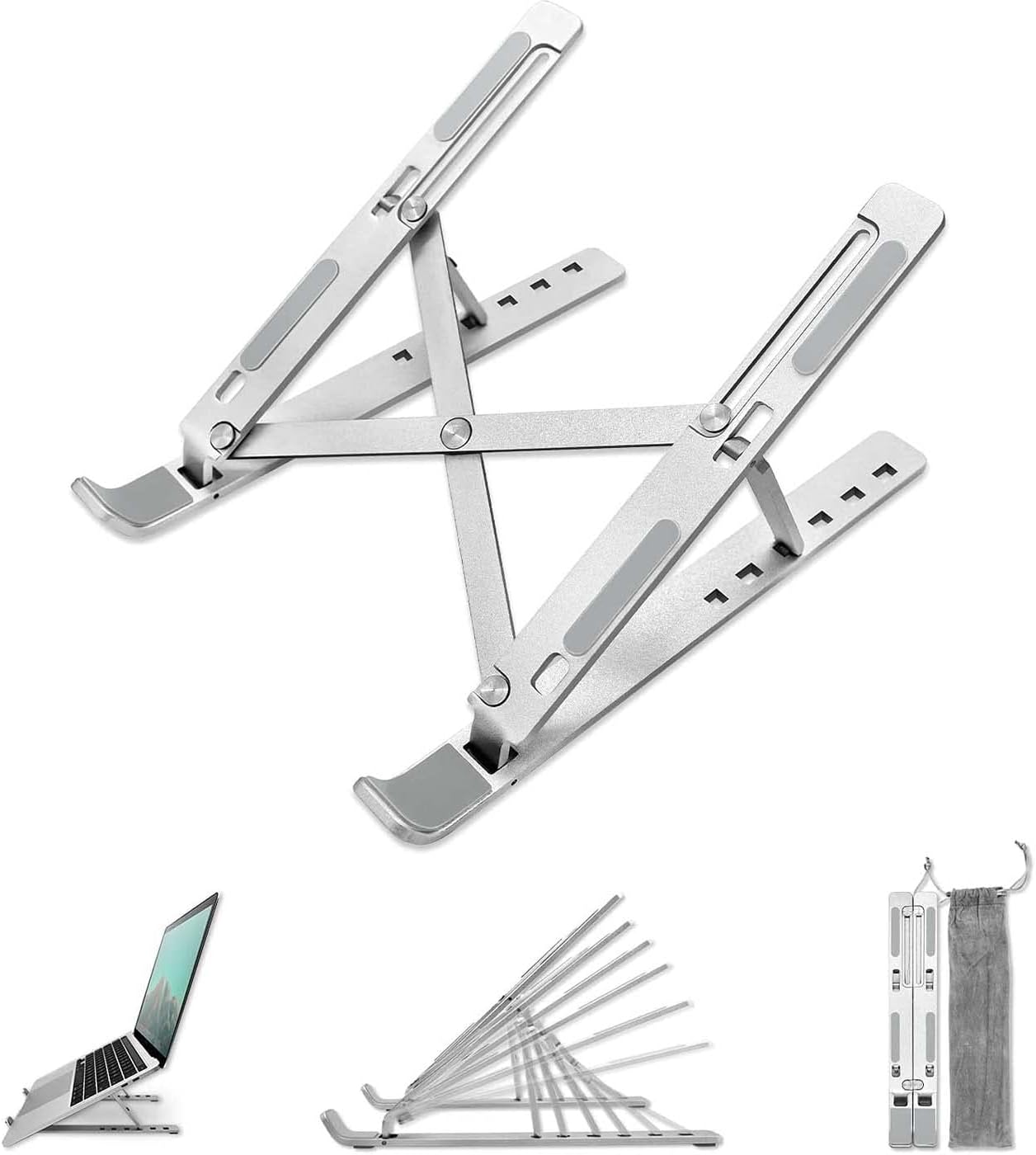 Sounce Laptop Stand, Fold-Up, Adjustable, Ventilated, Portable Laptop ...