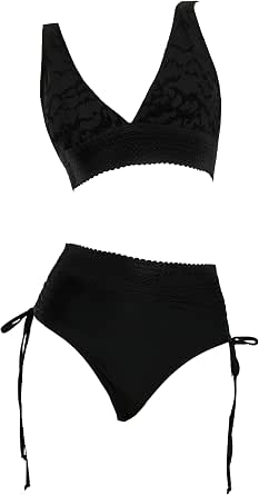 Amazon.com: MEOWCOS Goth Bikini Halter - Neck Bat Design Focking ...