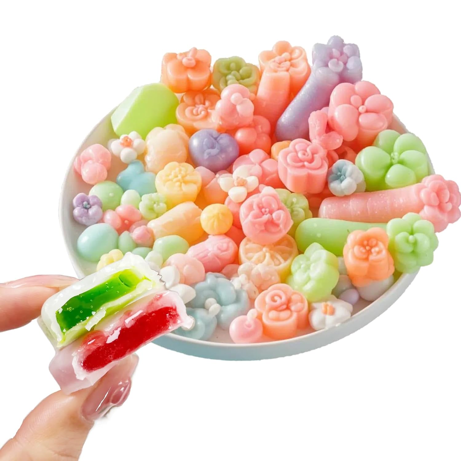 Amazon.com : Chewy Wax Candies with Sweet Syrup Center 7.05oz, Mixed ...