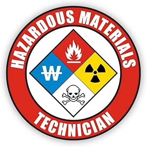 Amazon.com: Haz Mat Hazardous Materials Technician Sticker Decal - Self ...