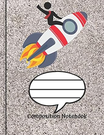 Amazon.co.jp: Composition Notebook: Boys Rocket Ship Space Composition ...