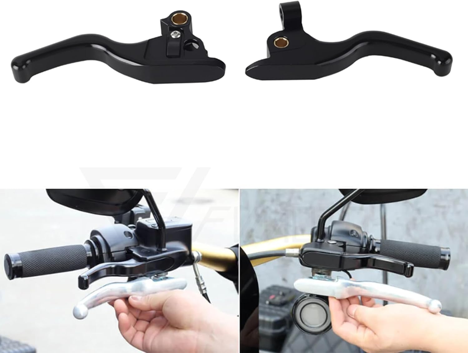 FVMOTO 3 Finger 5.9" CNC Shorty Hand Control Lever Kit Brake Clutch ...