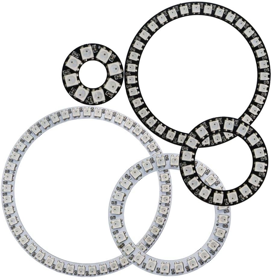 WS2812B LED Pixel Individually Addressable Ring 8/16/24/35/45Leds ...