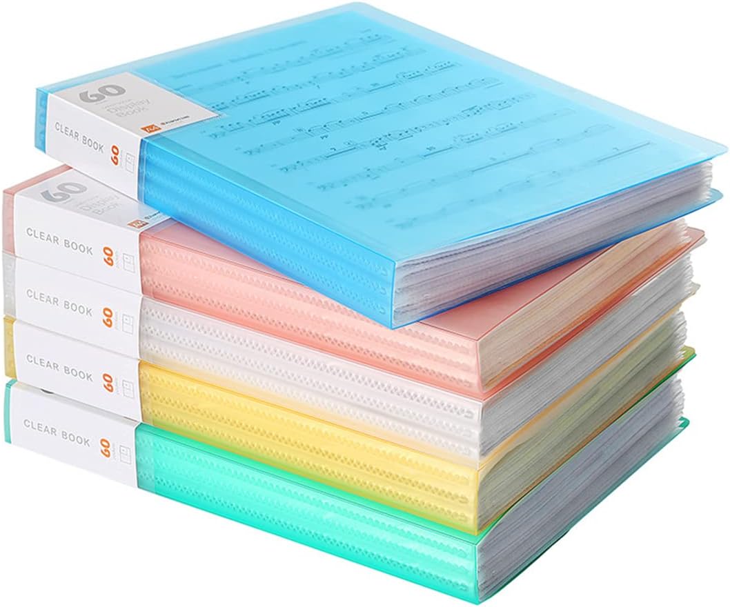 Amazon.com : A4 Plastic Presentation Book Clear Pockets Art Plastic ...