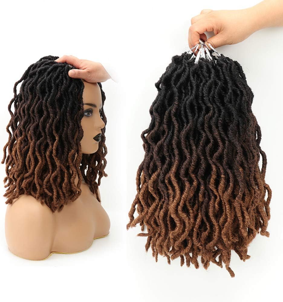 Amazon.com : Eliza Wavy Gypsy Locs Ombre Crochet Hair 14" 8Packs/Lot ...