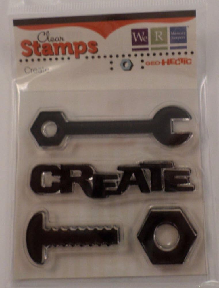 Amazon.com: We R Memory Keepers GeoHectic Clear Stamps Create : Arts ...