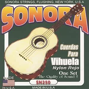 Amazon.com: Sonora Strings - SN250 -Vihuela - (Two Sets) - Made In USA