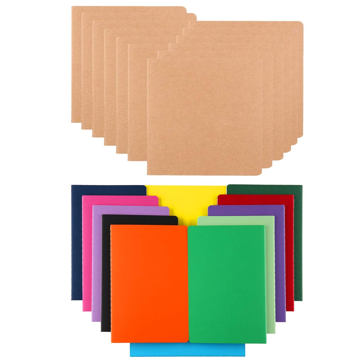 Amazon.com : XYark 24 Pack 5.5x8.3 inch A5 Blank Unlined Notebook ...