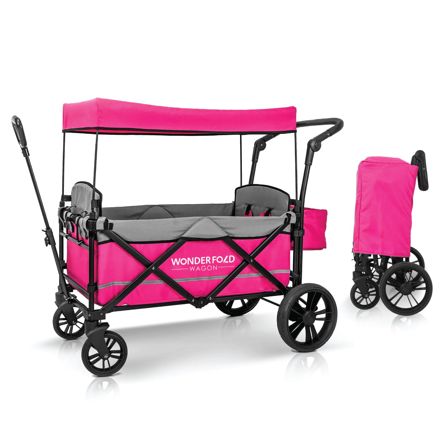 Snapklik.com : WONDERFOLD X2 Push & Pull Double Stroller Wagon