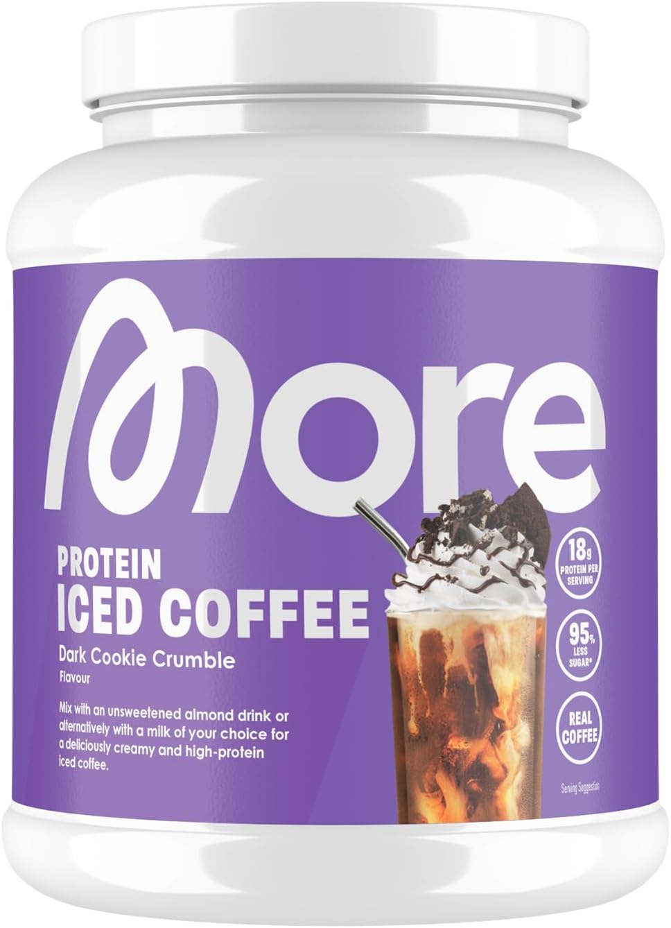 MORE Protein Iced Coffee, 500g, Dark Cookie Crumble, Eiskaffee mit ...