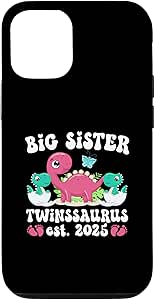 Amazon.com: iPhone 14 Pro Big Sister Twinssaurus Promoted To Big Sister ...