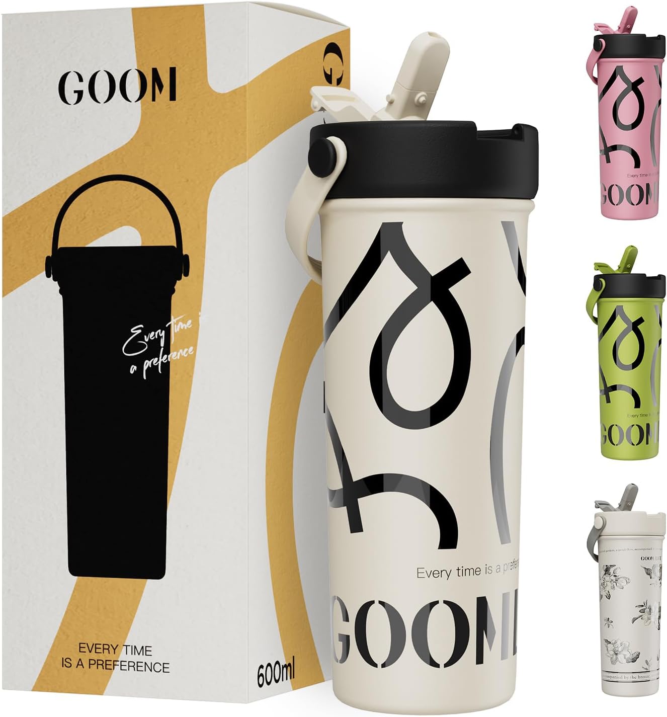 Amazon.com: GOOM Graffiti 20oz Tumbler with Lid and Straw, Spill Proof ...