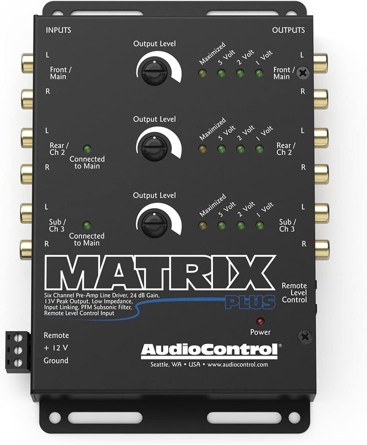 Amazon.com: AudioControl Matrix Plus Black Six Channel Line Driver with ...
