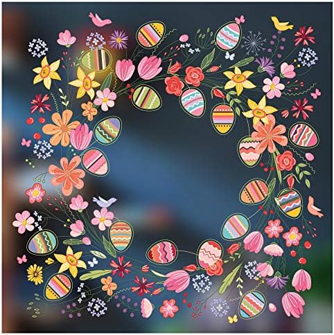 Easter Decorations - Easter Window Stickers - Beautiful Easter Egg and ...