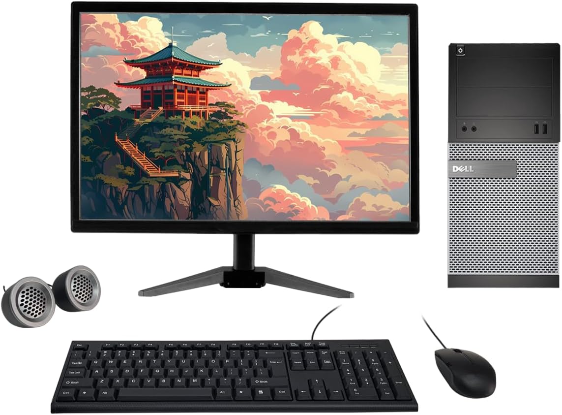(Refurbished) Dell Optiplex 19" HD All-in-One Desktop Computer Set (Intel i3 2nd Gen| 8 GB RAM ...