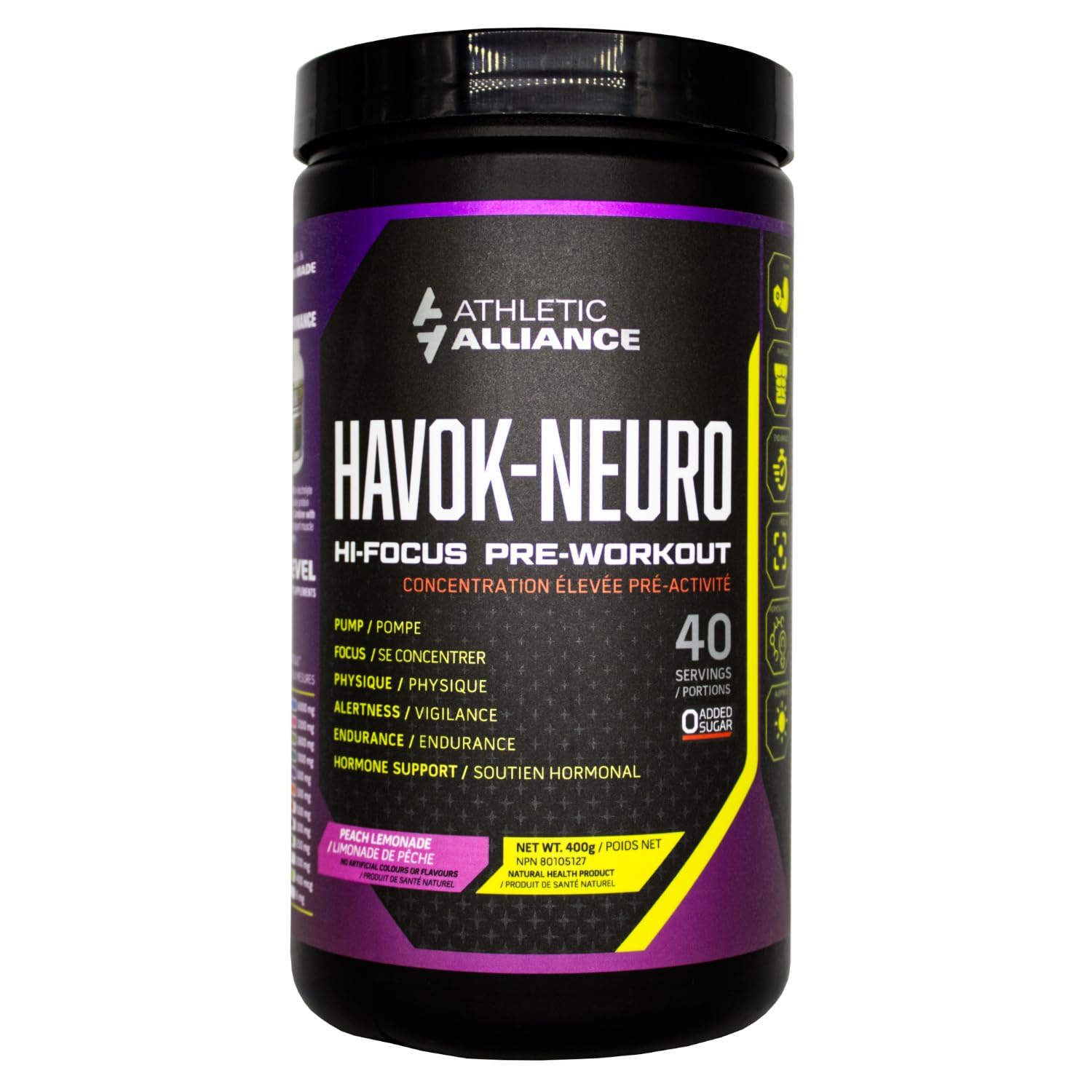 Havok-Neuro - Hi-Focus Pre-Workout Powder, 40 Servings (Peach Lemonade ...