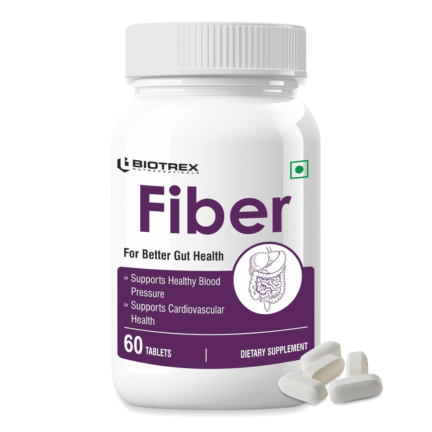 Biotrex Nutraceuticals Fiber - 60 Tablets : Amazon.in: Health ...