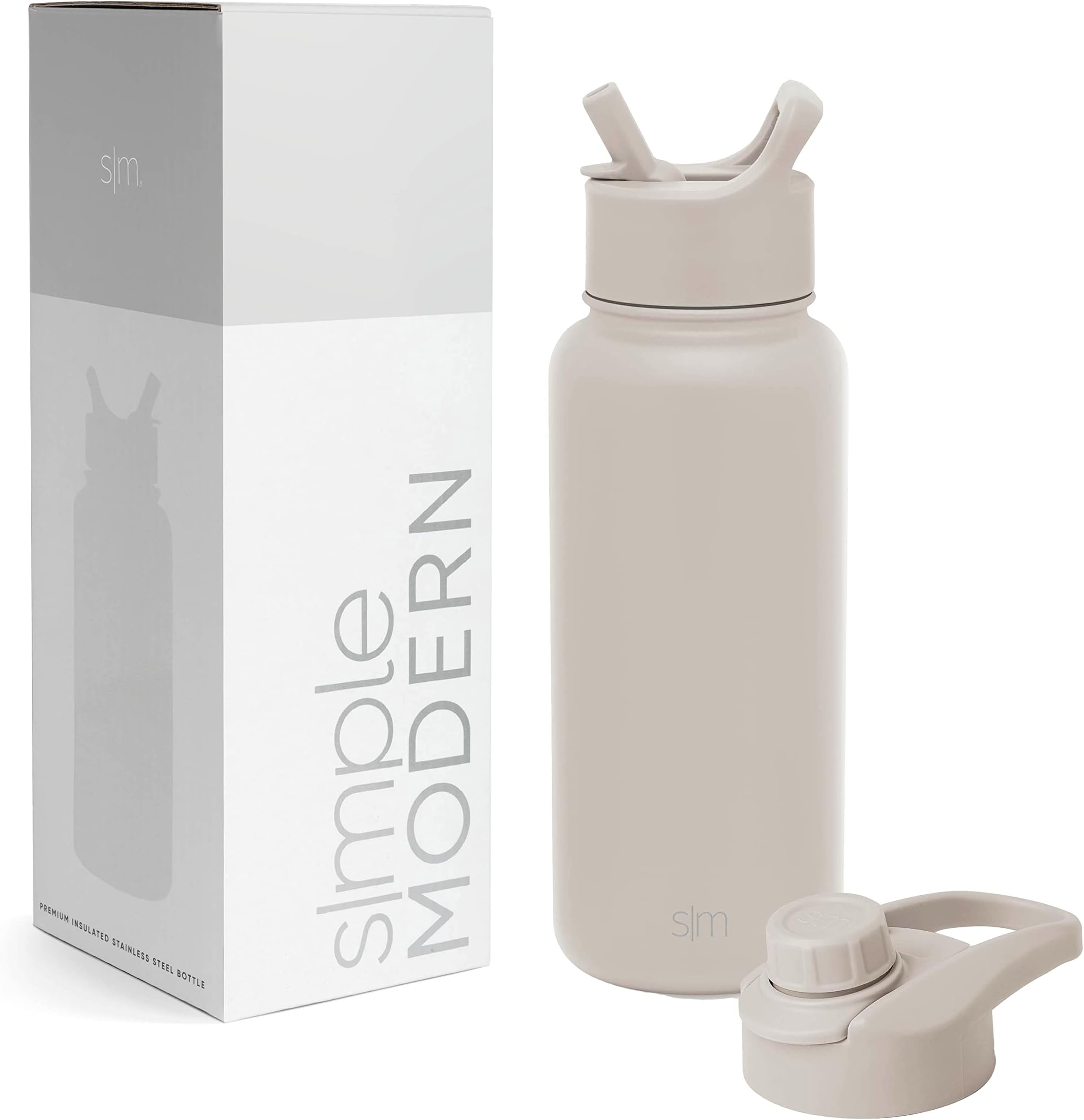 Amazon.com: Simple Modern Water Bottle with Straw, Handle, and Chug Lid ...