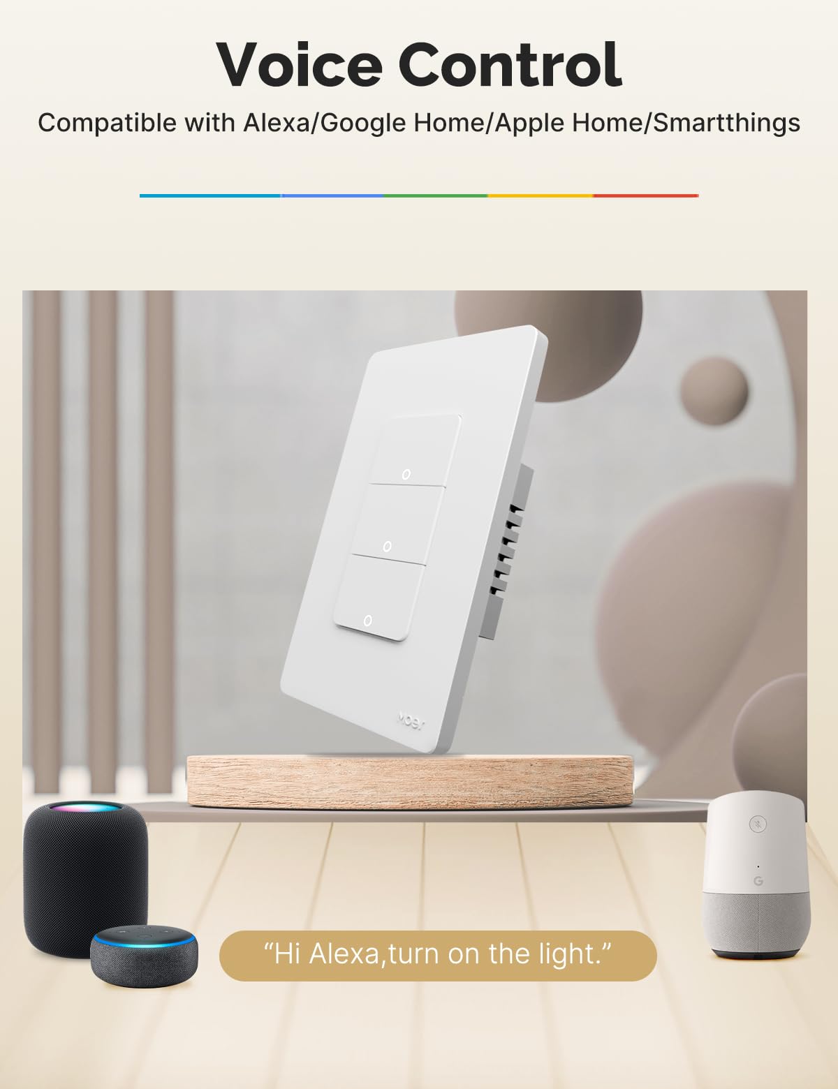 Snapklik.com : MOES Smart Double Light Switches, WiFi 2 Gang Single ...