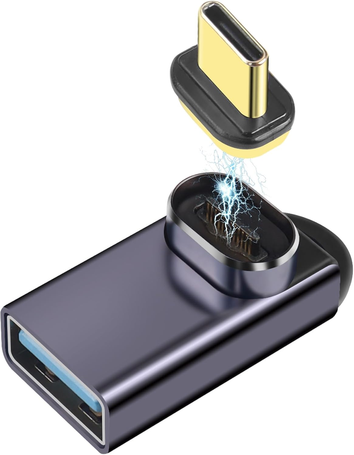 Amazon.com: GELRHONR 90 Degree USB to USB C Magnetic Adapter, Right ...