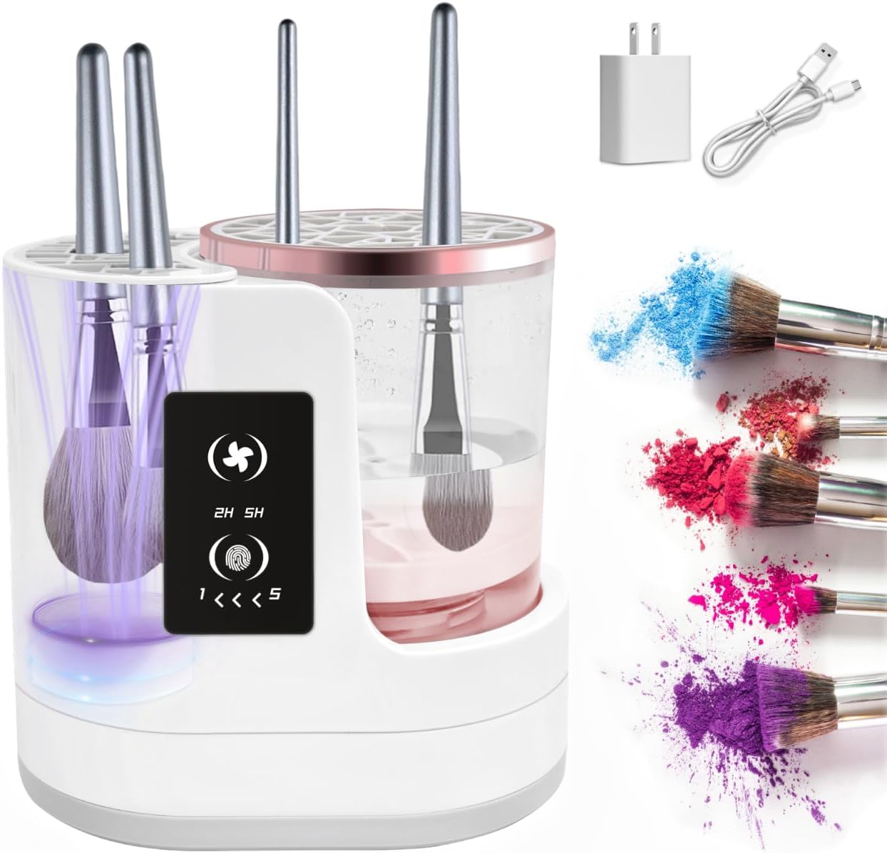 Amazon.com: Electric Makeup Brush Cleaner - 9000 RPM Makeup Brush ...