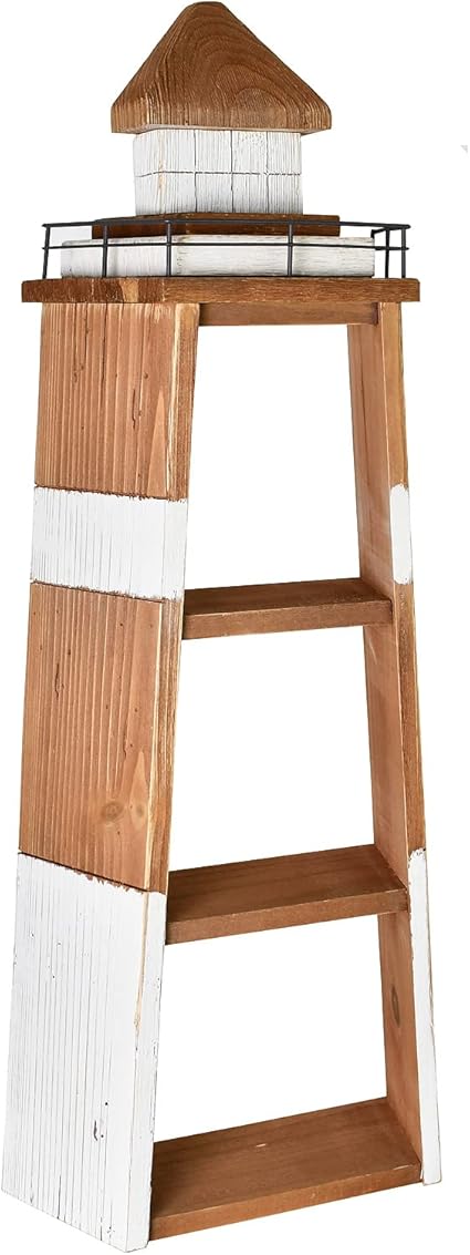 Amazon.com: K KILIPES Nautical Wood Lighthouse Shelf Decor, Wall ...