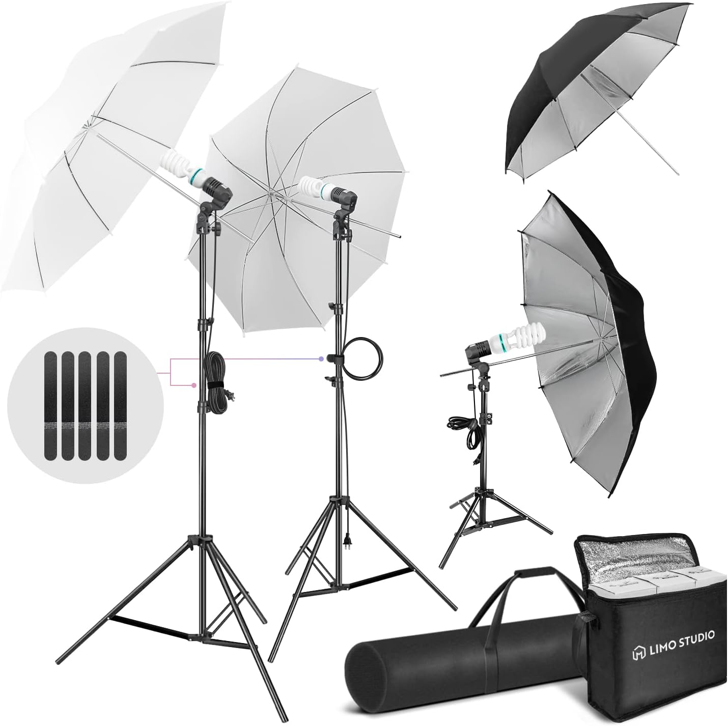 Amazon.com : LimoStudio 700W Output Photography Umbrella Continuous ...