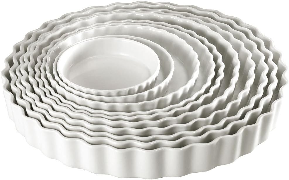 Amazon.com: Pillivuyt Porcelain 8-1/4-Inch Fluted Tart/Flan Baker ...