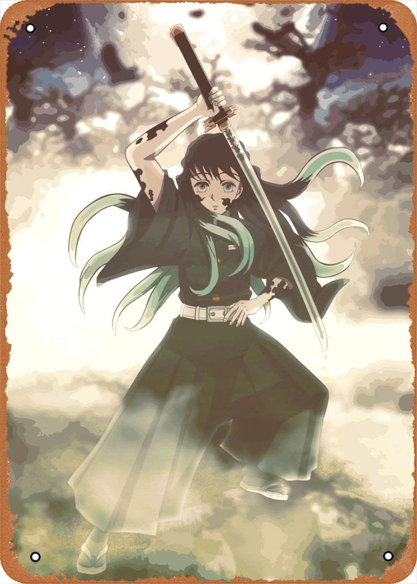 Amazon.com: Anime Metal Poster Kimetsu No Yaiba figure poster metal tin ...
