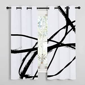 Amazon.com: Gesmatic Abstract Art Curtains Panels Dining Room Curtains ...