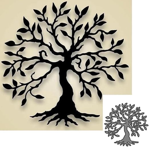 Amazon.com: Leaves Tree Metal Die Cuts, Leaves Tree Cutting Dies Cut ...