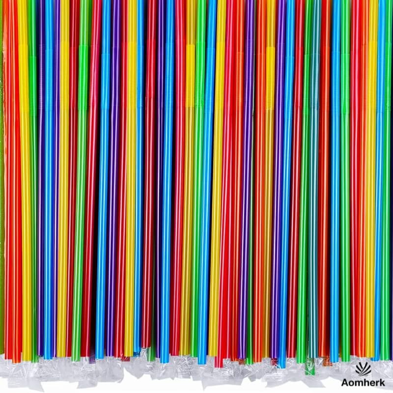 Amazon.com: 100 PCS [Individually Wrapped] Colorful Flexible Plastic ...