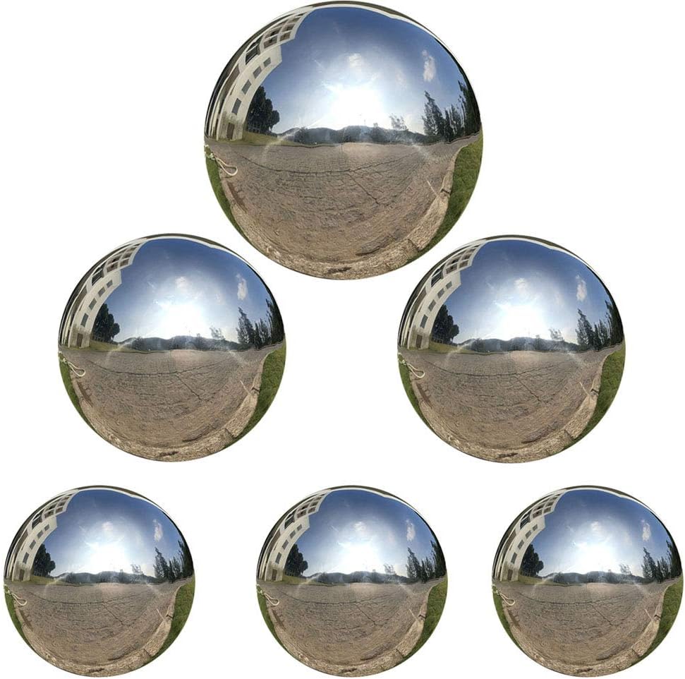 Amazon.com: uxcell Gold Gazing Ball Set 60mm 80mm 100mm Reflective ...
