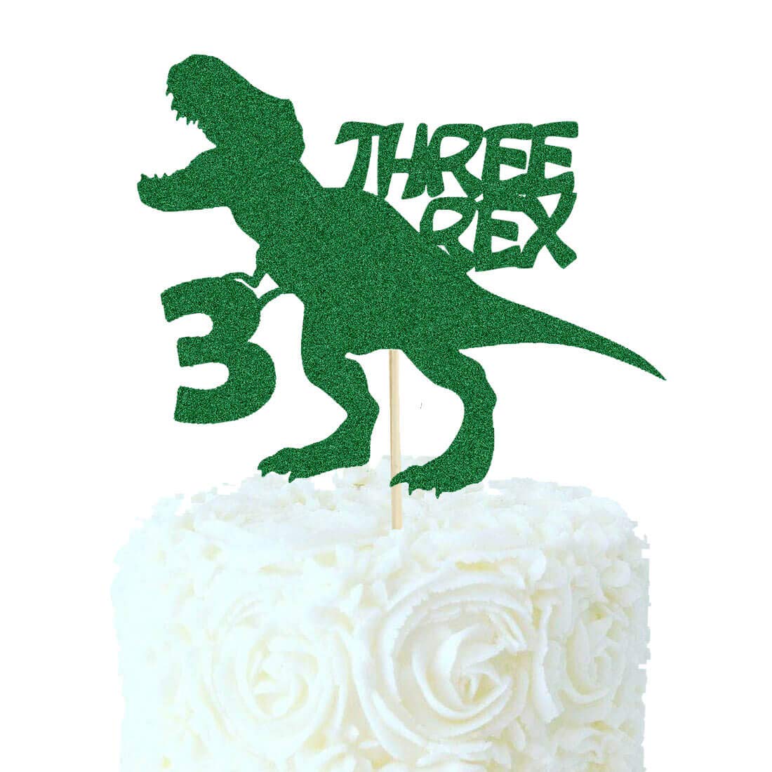 Heeton Three Rex Cake Topper Dinosaur Birthday Cake Topper Jurassic ...