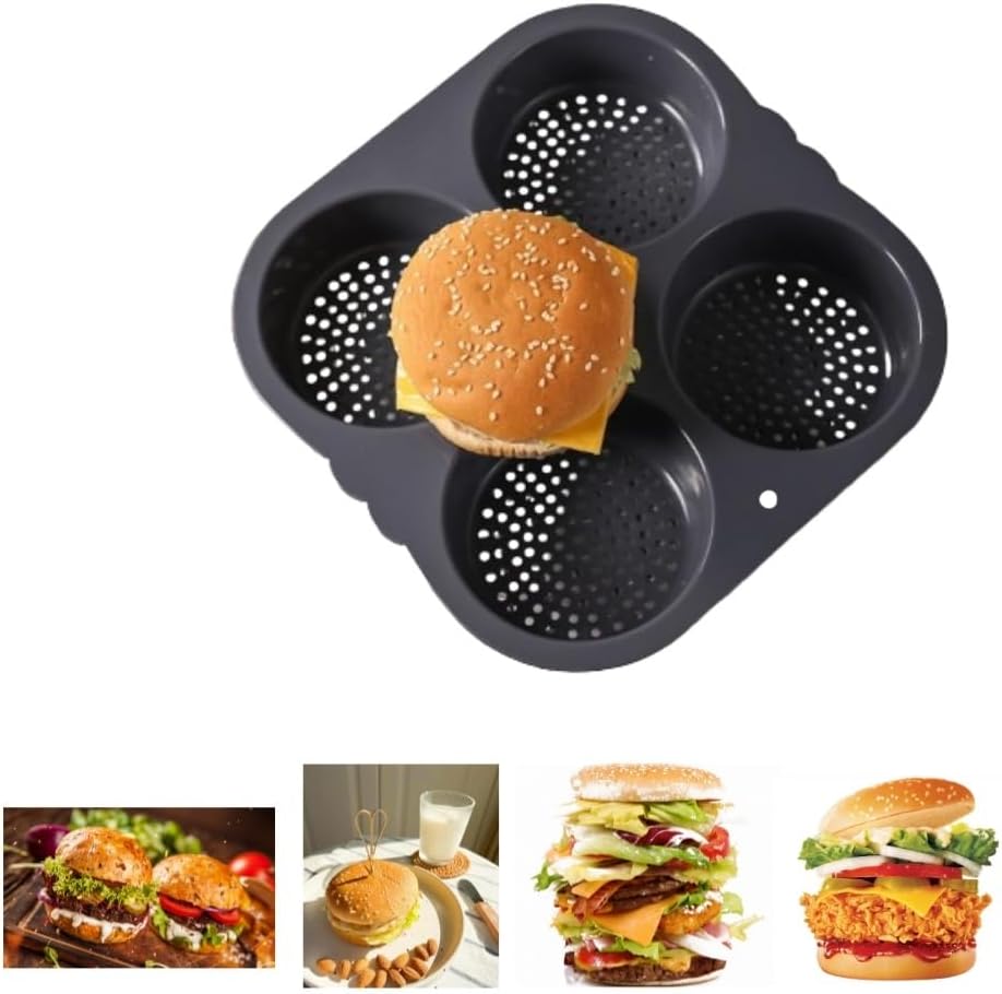 Amazon.com: DEWSIL Hamburger Bun Pan, Silicone Hamburger Bun Pans for ...
