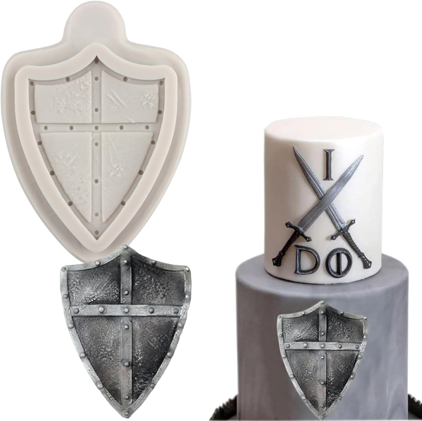 Amazon.com: MINFEIDMS Weapons Silicone Mold Swords Shield Battle ...