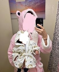 TIMSOPHIA Plush Robes for Womens Bathrobes with Hood Soft Animal Robes ...