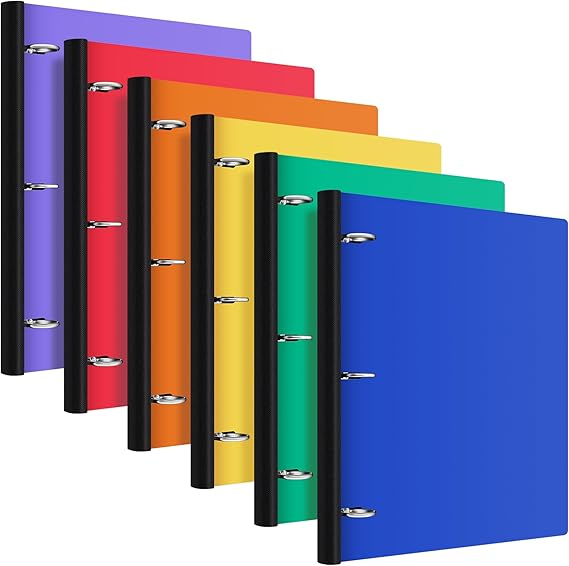 Amazon.com : Henoyso 6 Pcs 0.75 Inch Telescoping 3 Ring Binder with ...