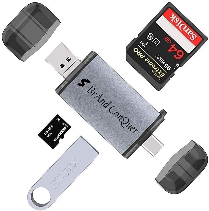 Brand Conquer Metal Body 3 in 1 with OTG, SD Card Reader, USB Type C ...