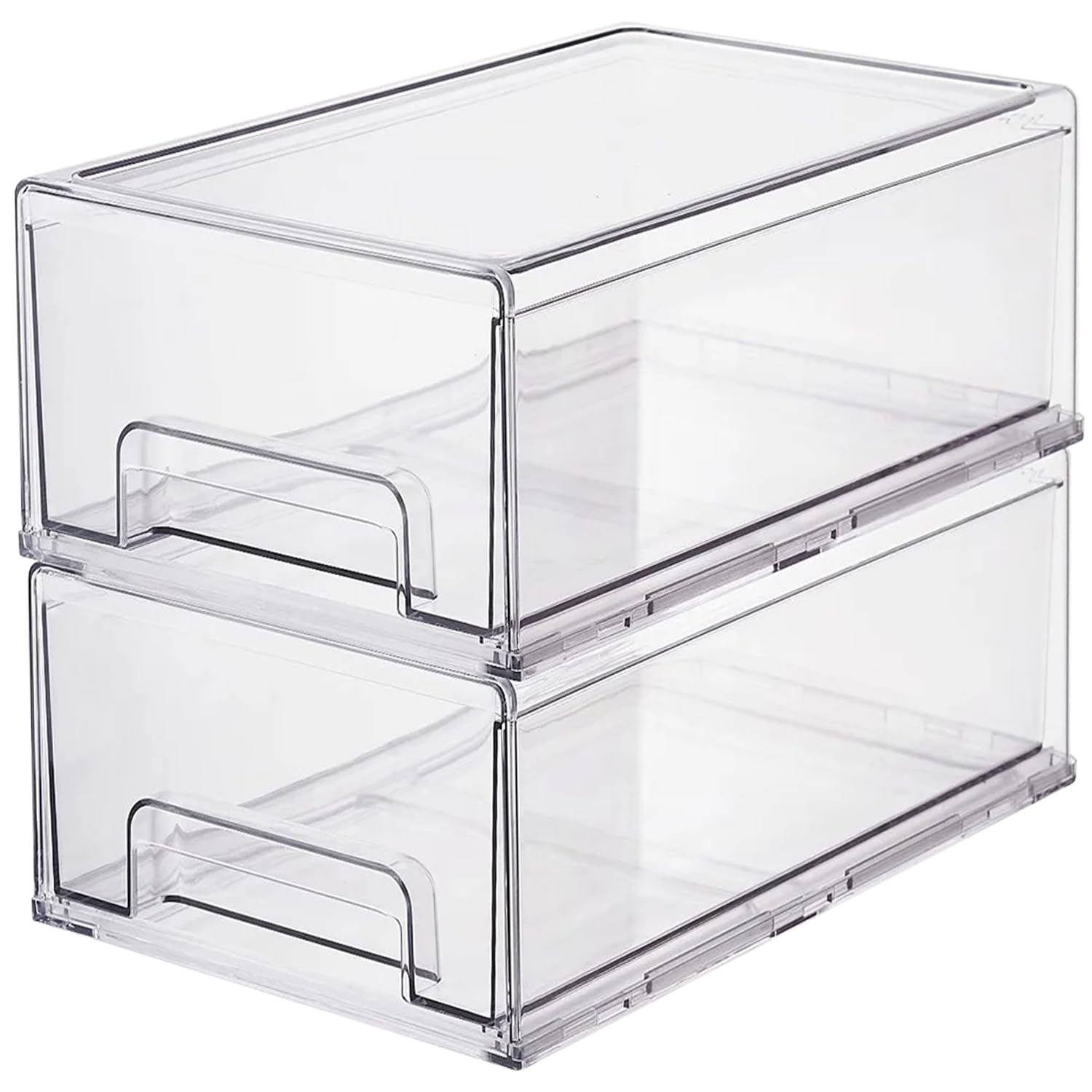 Amazon.com - Clear Plastic Storage Drawer Organizer Bins, Perfect for ...