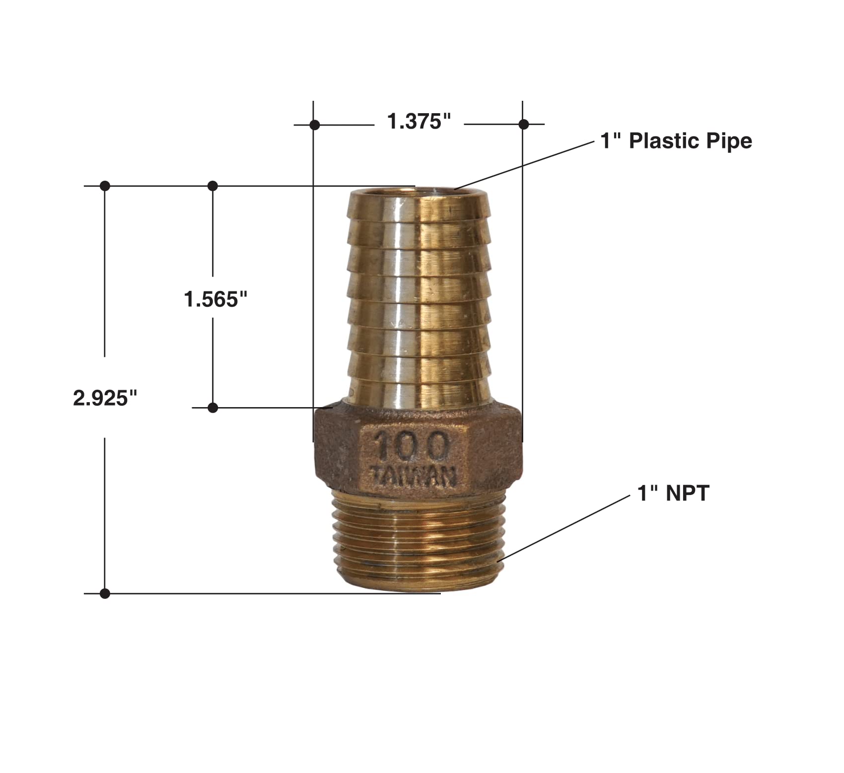 Snapklik.com : Merrill MFG No-Lead Bronze Adapter Inch Brass Male Adapter