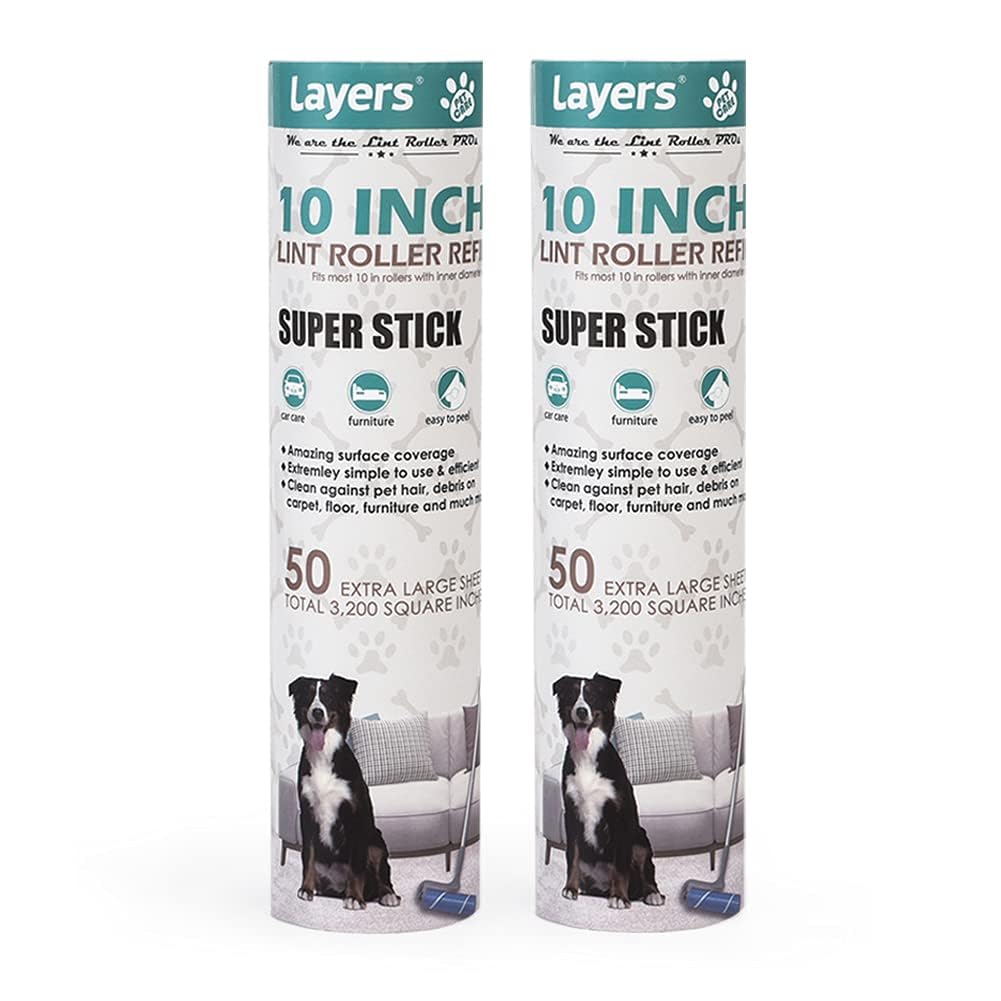 Amazon.com: Layers 2 Pack Large Lint Roller Refill, Suitable for Most ...
