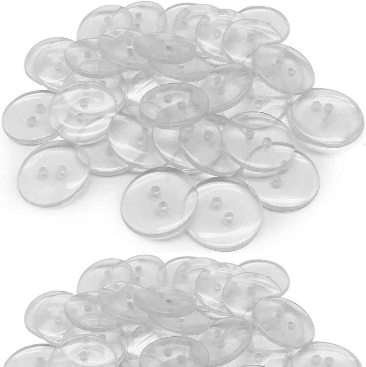 Amazon.com: 50Pcs Buttons 2 Hole, Resin Clear Buttons for Sewing and ...