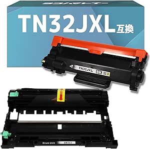 Amazon.co.jp: 【横トナ】ブラザー(Brother)用 TN32JXL+DR32J モノクロ 互換トナー+互換ドラム ＜残量表示対応＞ 対応機種: MFC-L2880DW ...