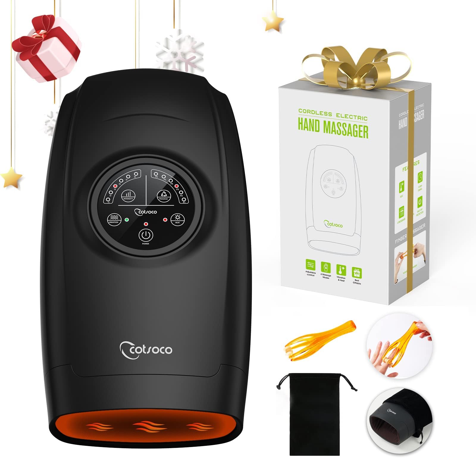 Amazon.com: cotsoco Cordless Electric Hand Massager for Arthritis and ...