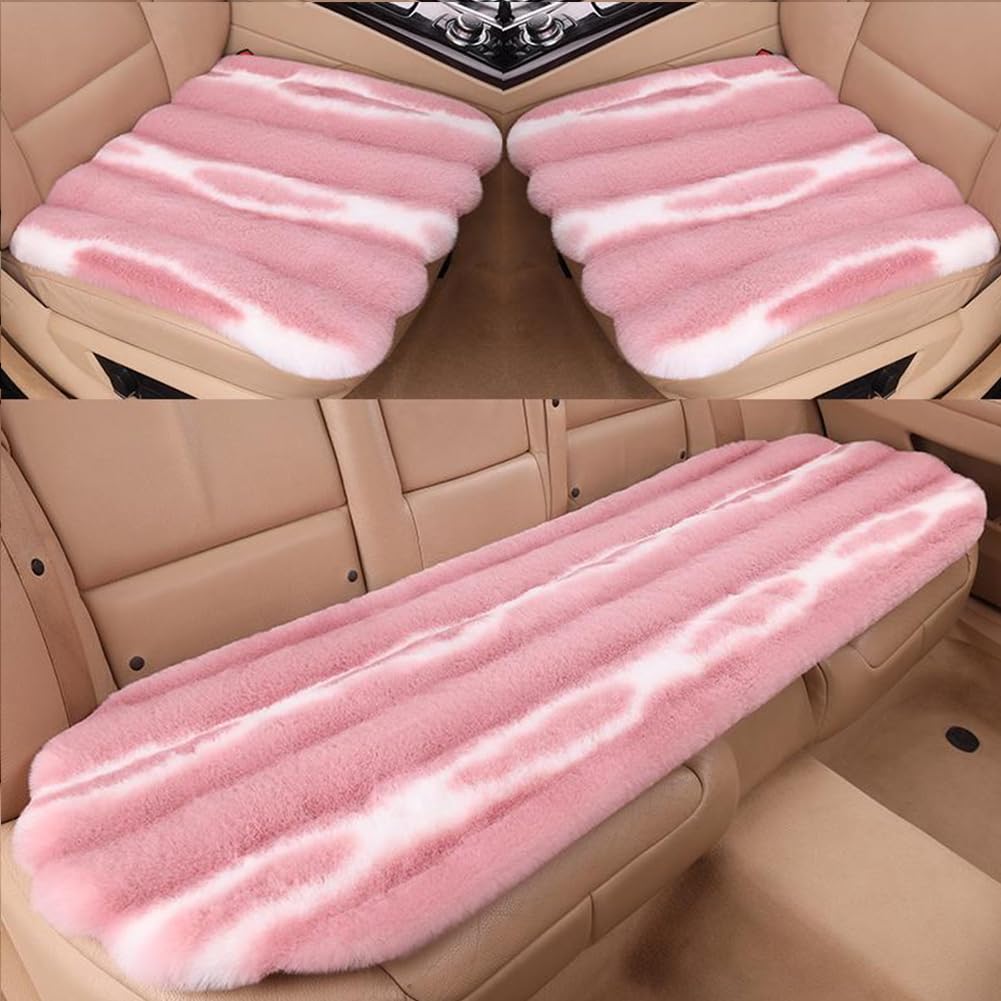 Amazon.com: FLMAIPU Faux Sheepskin Car Seat Cover, Thin Fluffy Cute ...