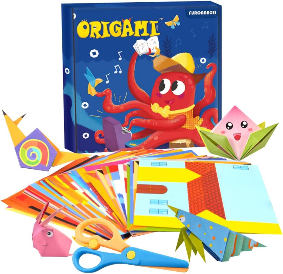 ComPDCVD Origami Paper Kit for Kids 108 Sheets Double-Sided Origami ...