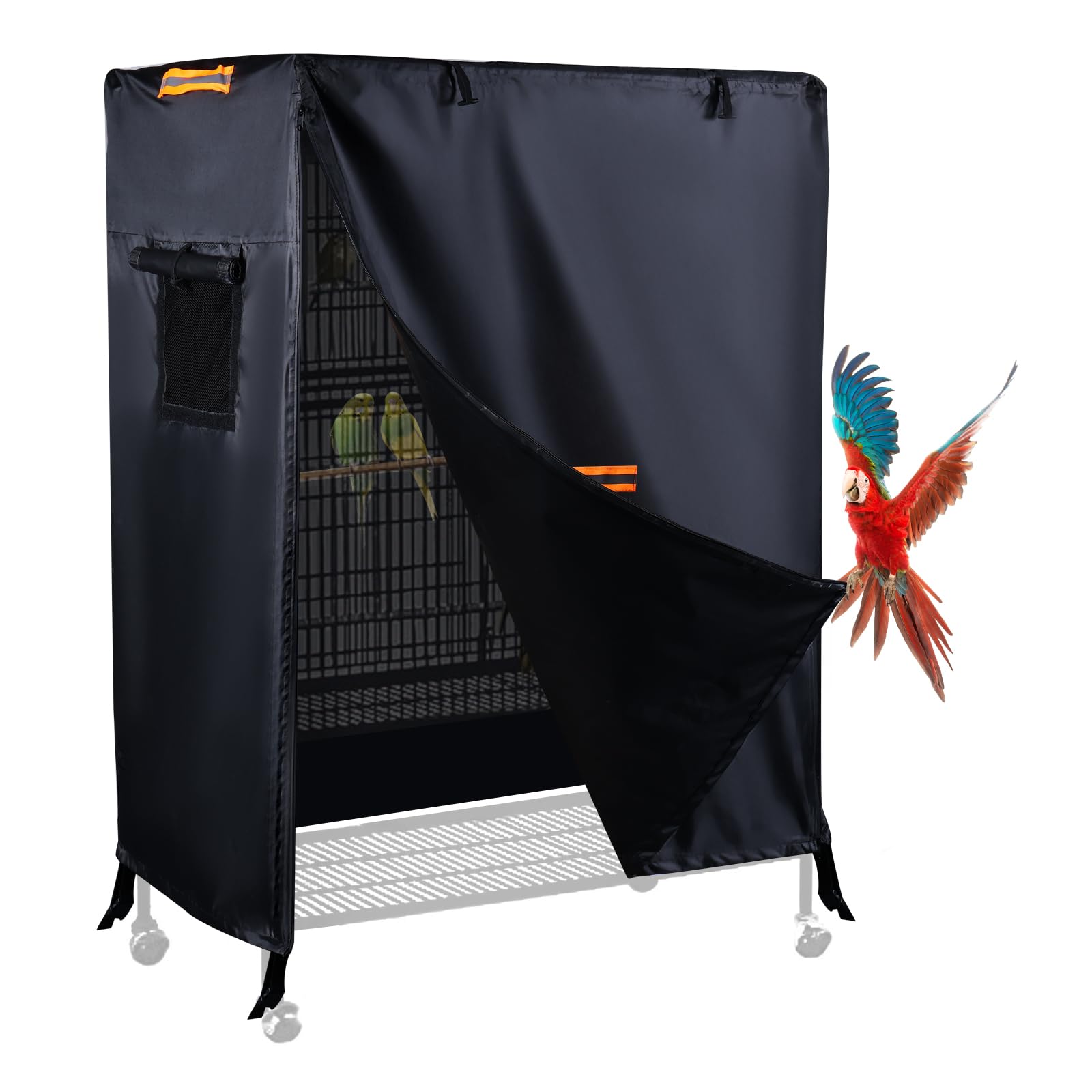 Small Animal Pet Birdcage Cover with 2 Waterproof Zippers and 2 ...