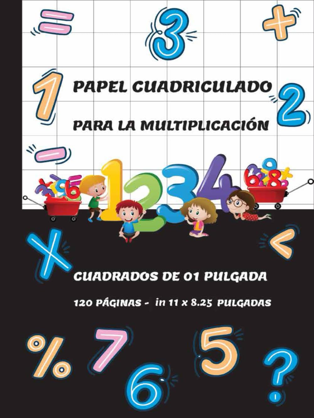 Papel cuadriculado para la multiplicación con cuadrados de 1 pulgada ...